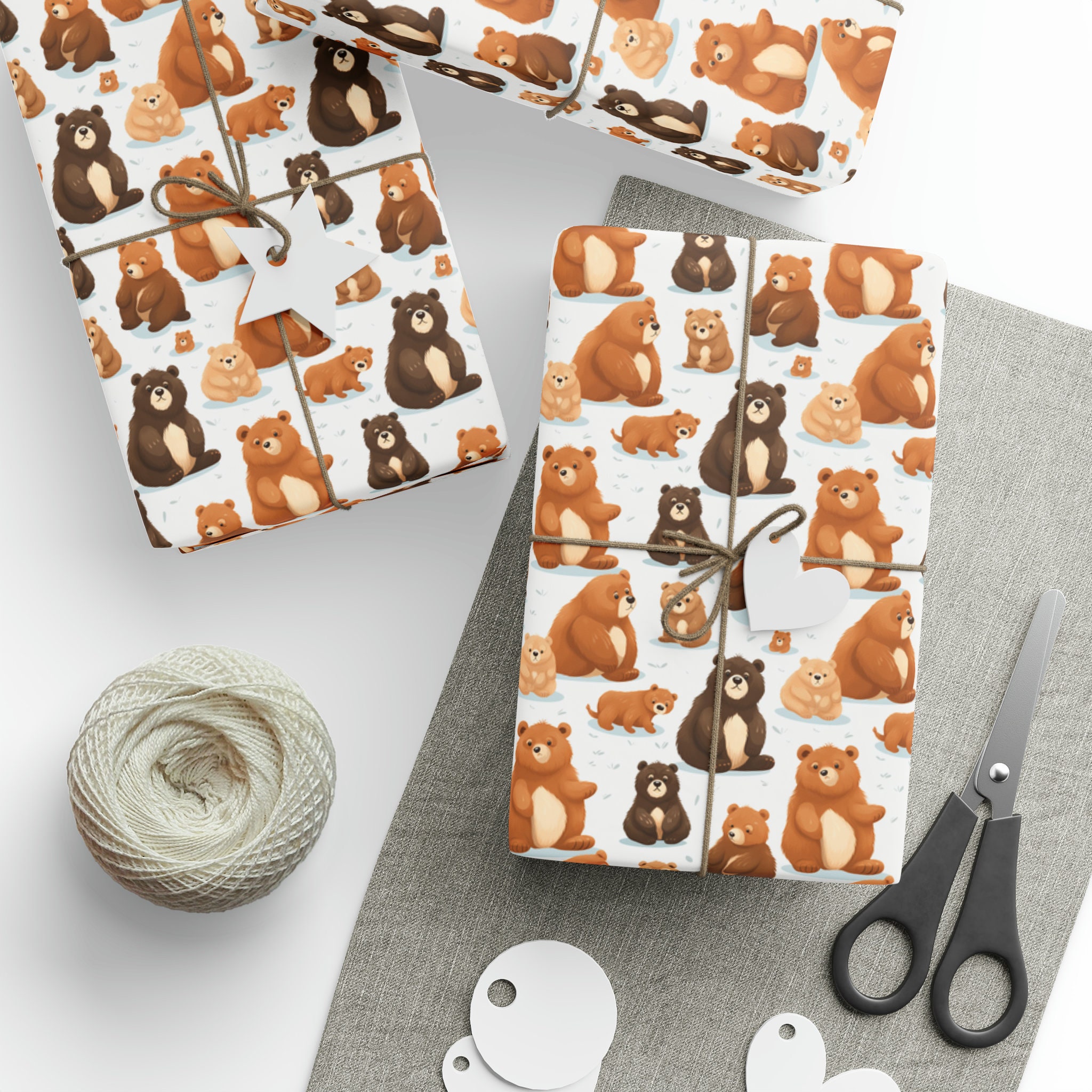 Bears Wrapping Paper Bears, Pets, Birthday, Gift, Wrapping Paper ...