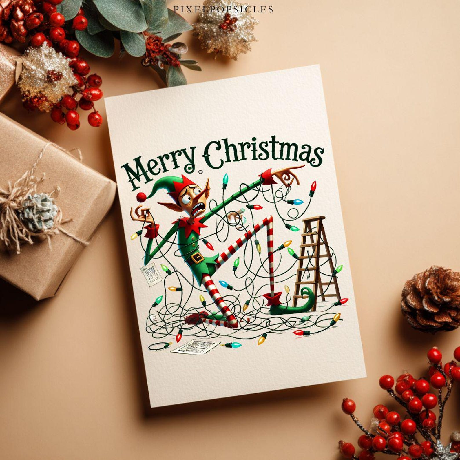 Merry Christmas Grouchy Green Clipart: PNG Digital Art (digital ...