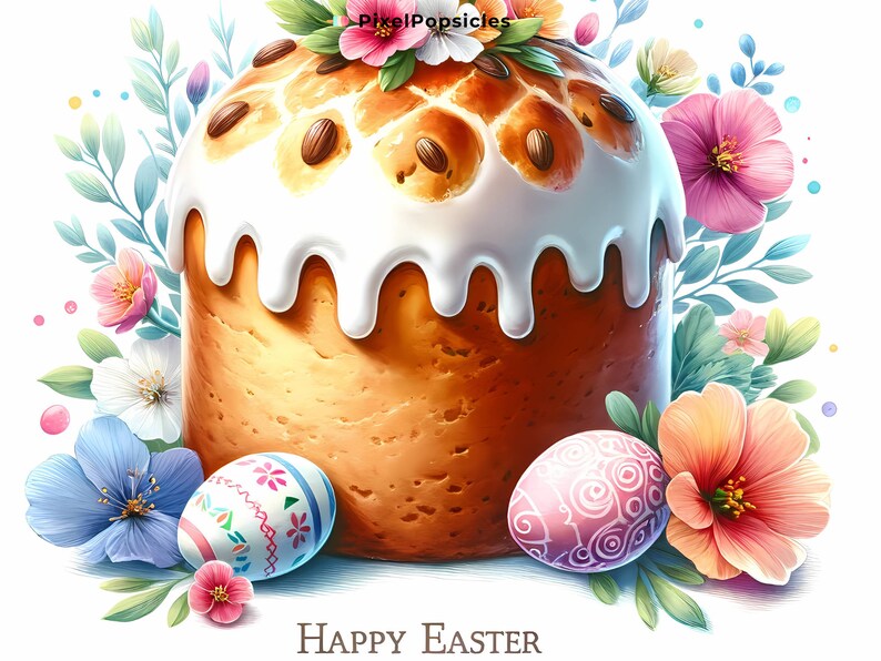 Happy Easter Clipart Bundle 15 JPG Images for Party Decor, Invitations ...