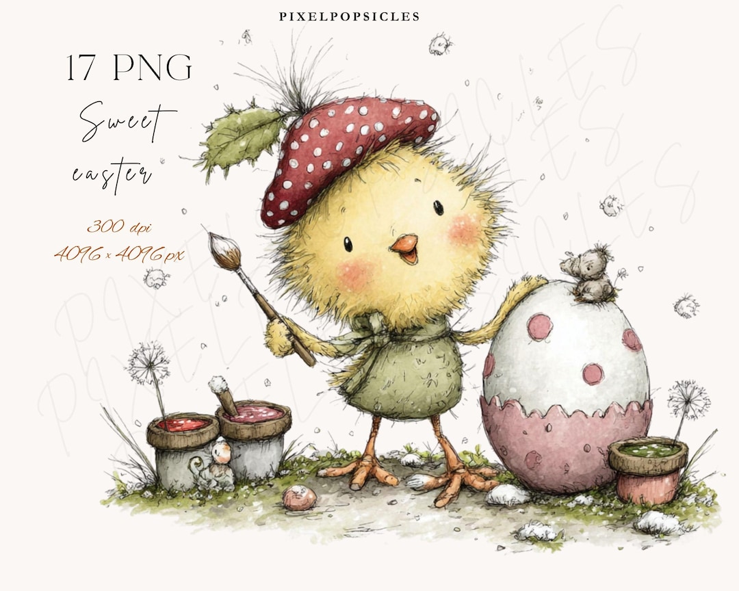 Easter Clipart: Watercolor Spring Animals Illustrations (digital ...