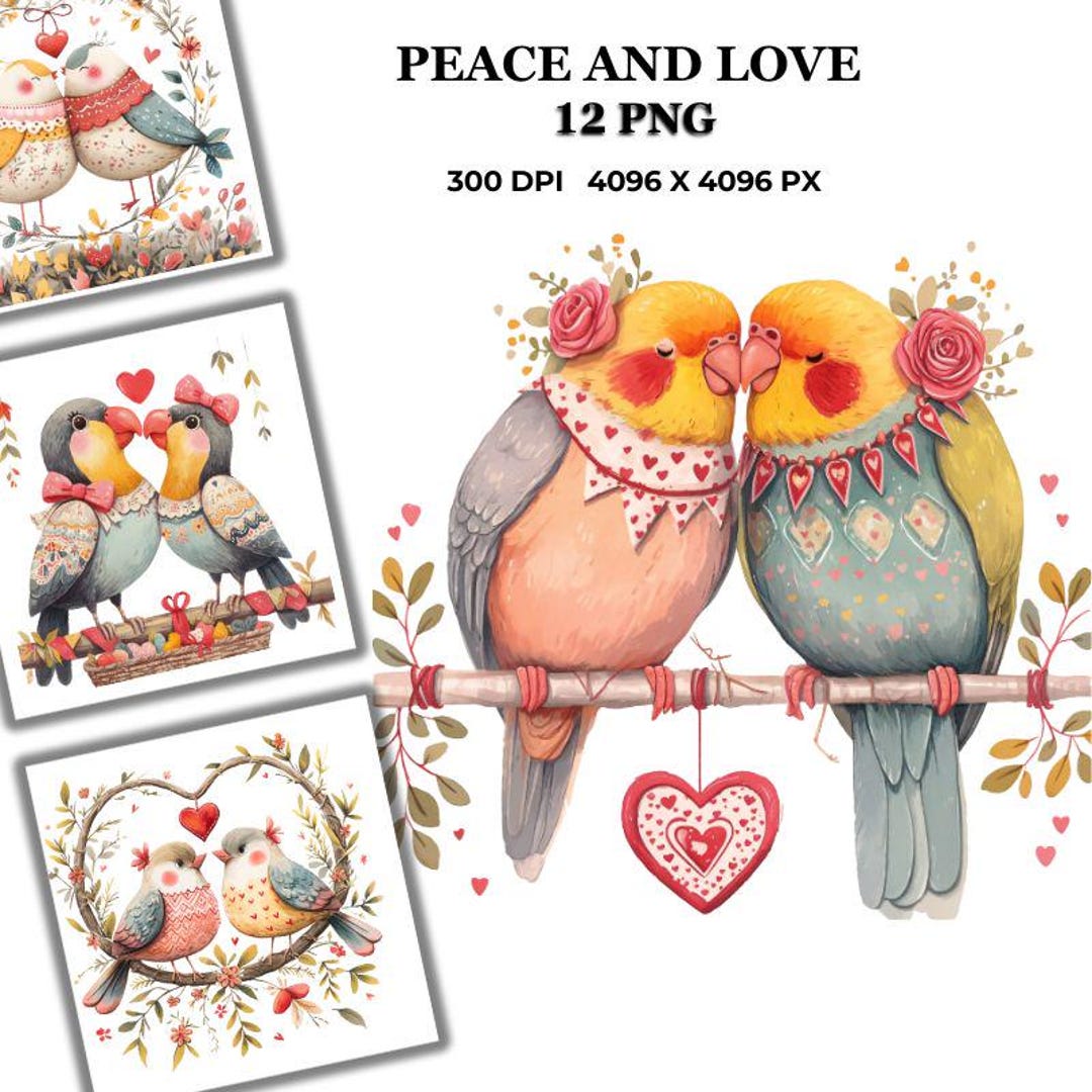 Sweet Birds Clipart – Cute Watercolor Bird Illustrations for Mugs, T ...