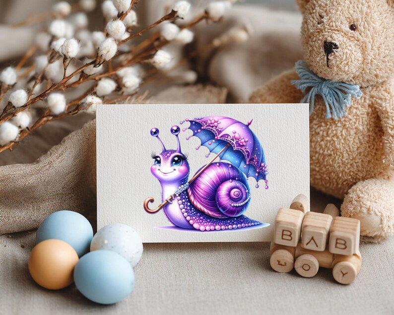 Watercolor Snails Clipart: 12 PNG Spring Graphics (digital Download) - Etsy