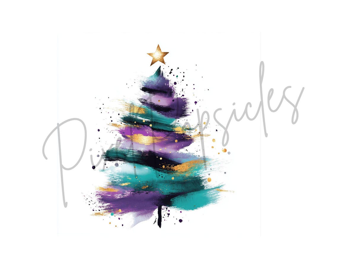 Christmas Tree Clipart: Festive Winter Holiday Graphics (digital ...