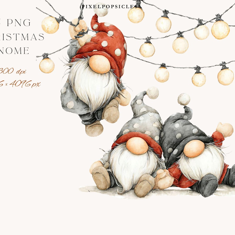 Christmas Gnomes on Cards - Etsy UK