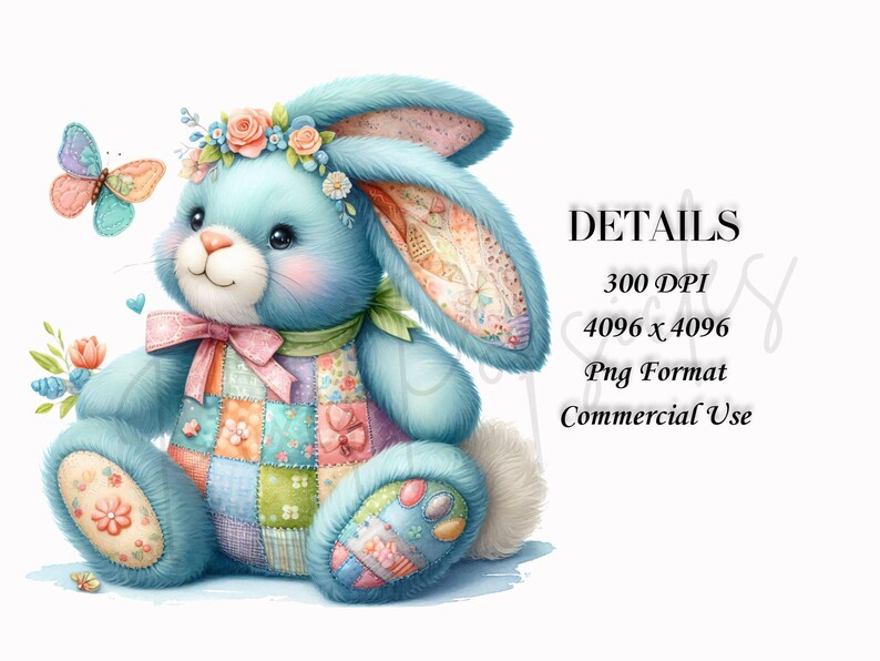 Watercolor Easter Bunny Clipart: Pastel Bunnies PNG (digital Download ...