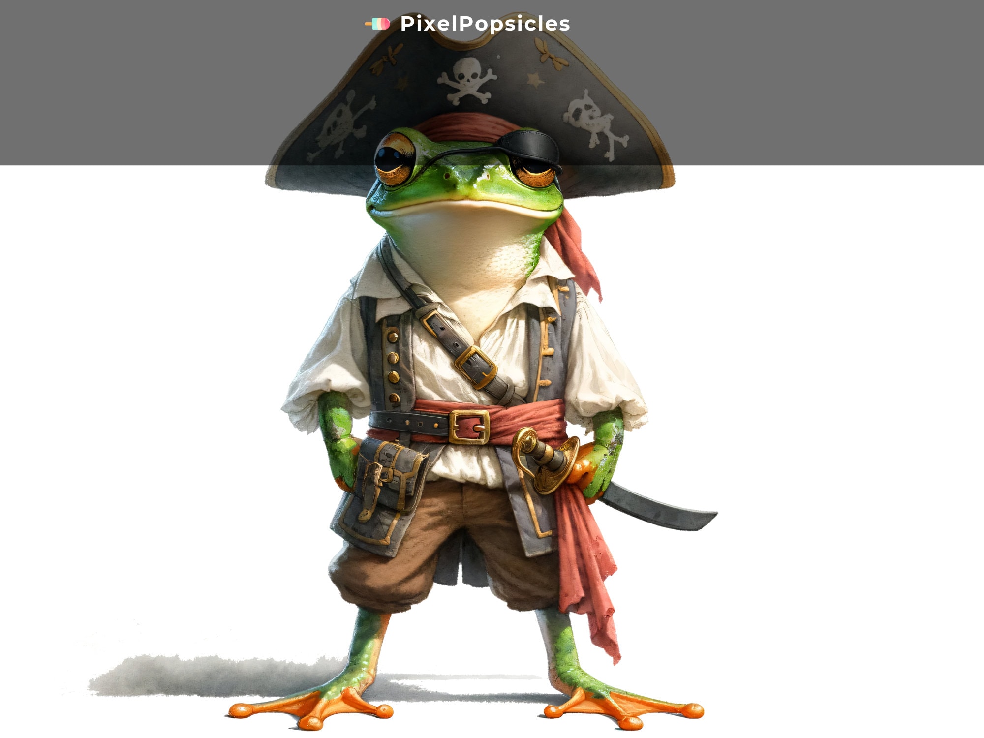 Pirate Animals Clipart 12 High Quality Pngs, Digital Download, Card ...