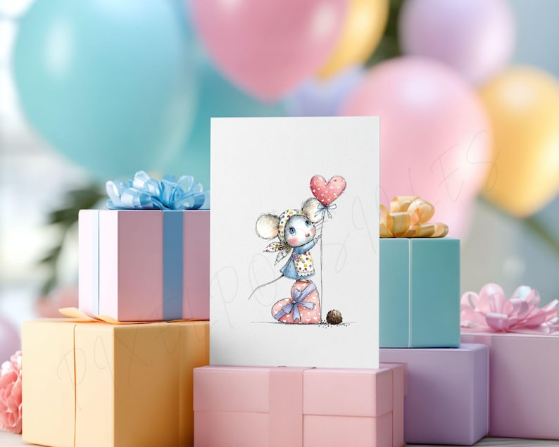 34 Png Valentine Animals Dandelion Watercolor Clipart Bundle (digital ...