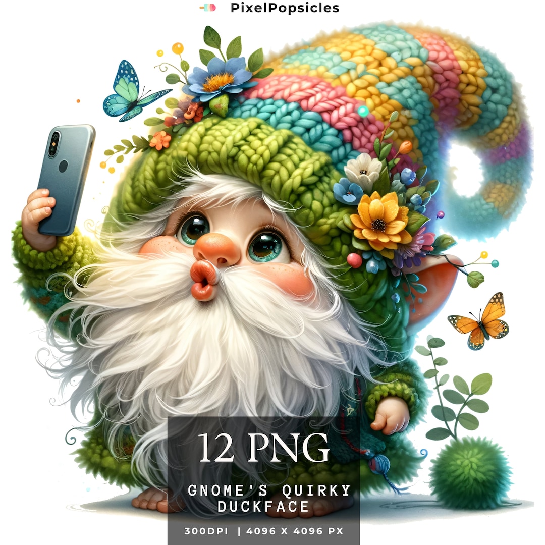 12 Gnome Duckface | Gnomes, Watercolor Clipart, Gnome Clipart PNG ...