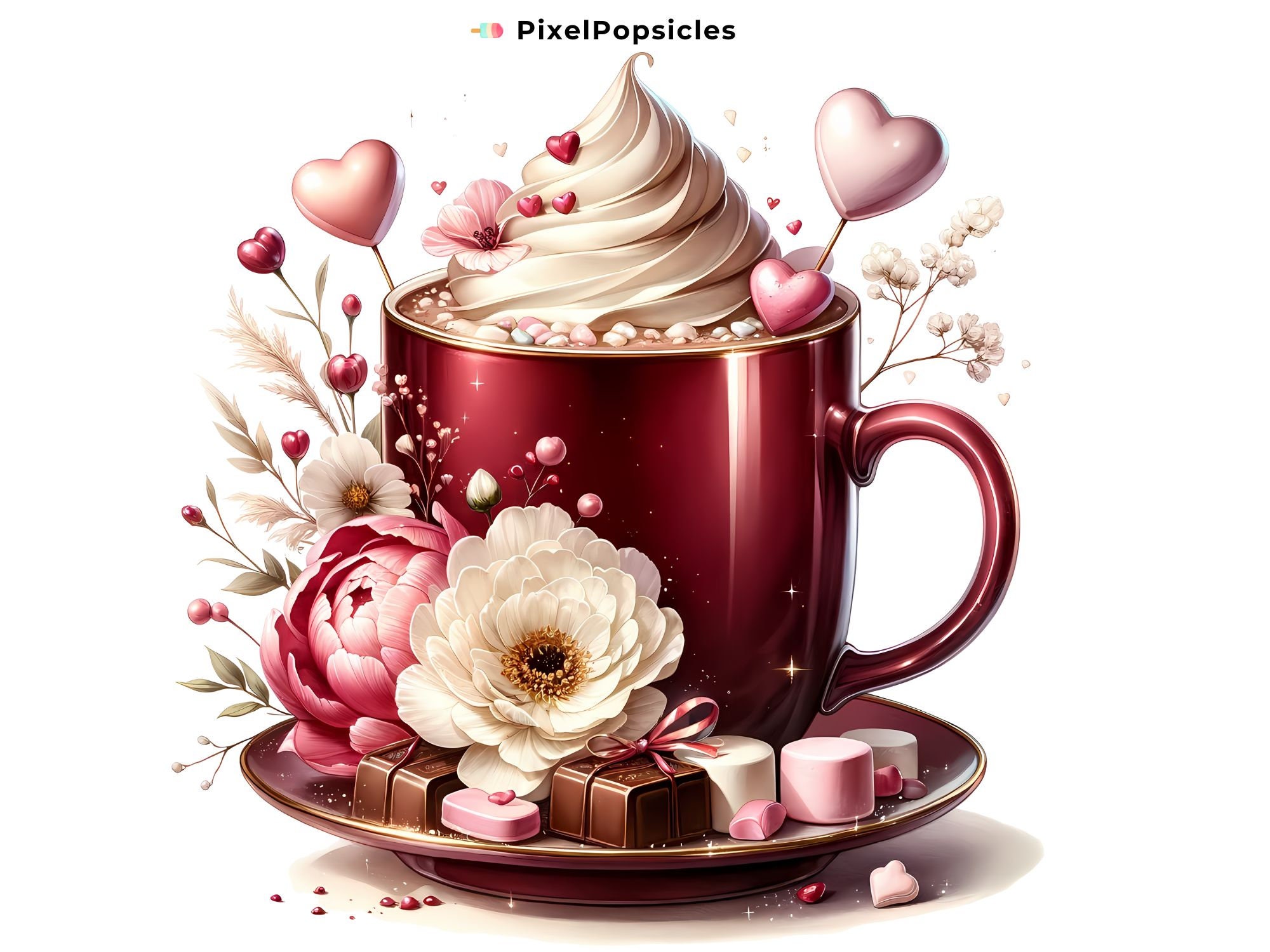 Love Hot Chocolate Clipart 11 High Quality Pngs, Memory Books, Junk ...