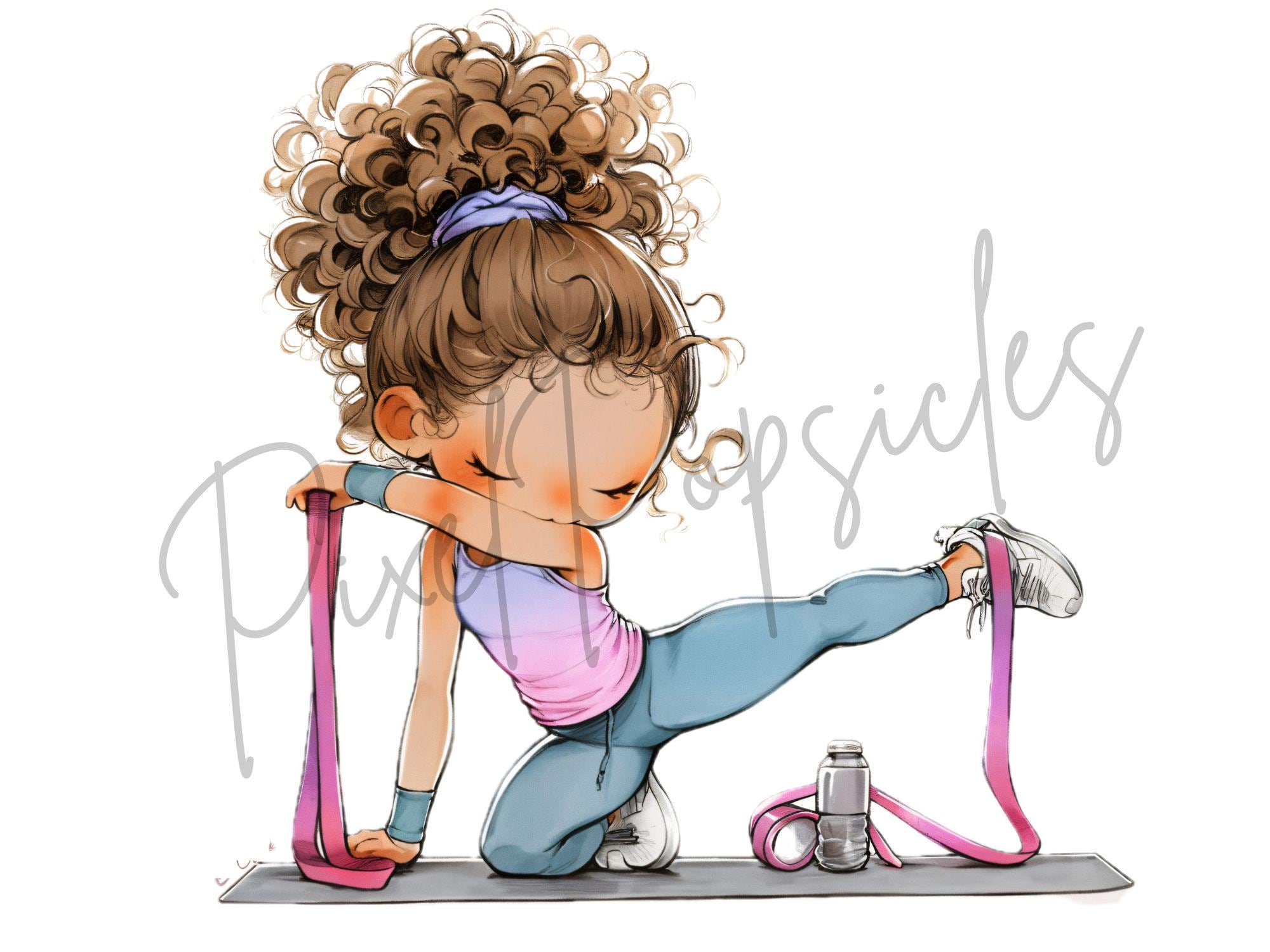 Gym Girls Clipart: Fitness PNG, Workout Digital Art (4096x4096 Px) - Etsy