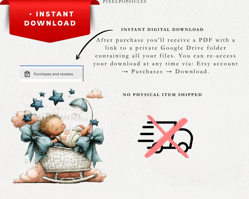 Sleeping Baby Watercolor Clipart: Infant Illustrations (digital ...