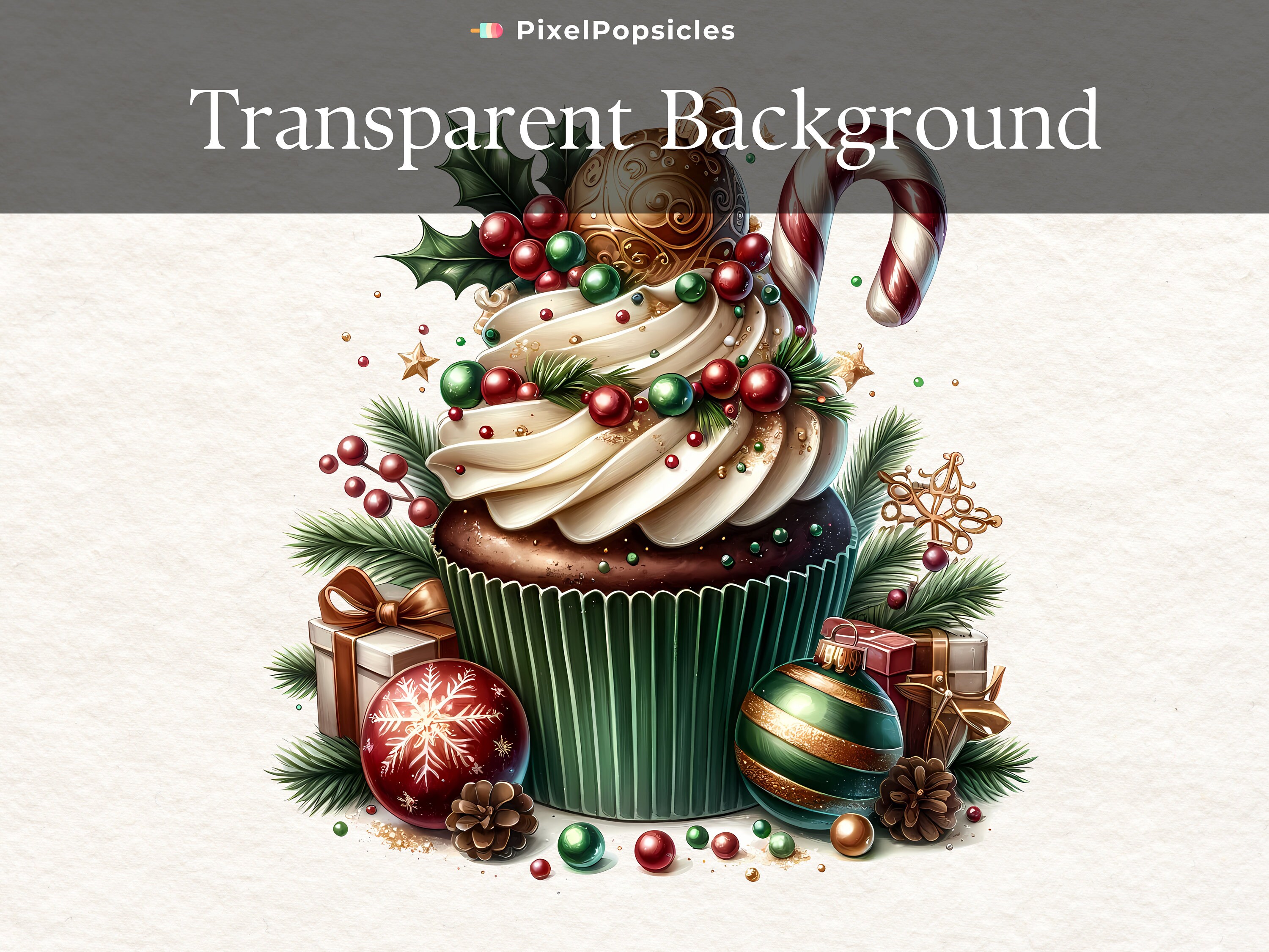 Christmas Sweets Clipart 10 PNG Bundle, Holiday Treats Graphics ...