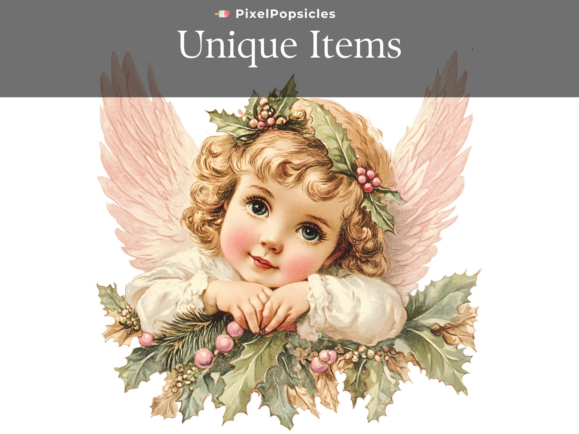 Watercolor Christmas Angels PNG Clipart, Scrapbook Graphics (digital ...