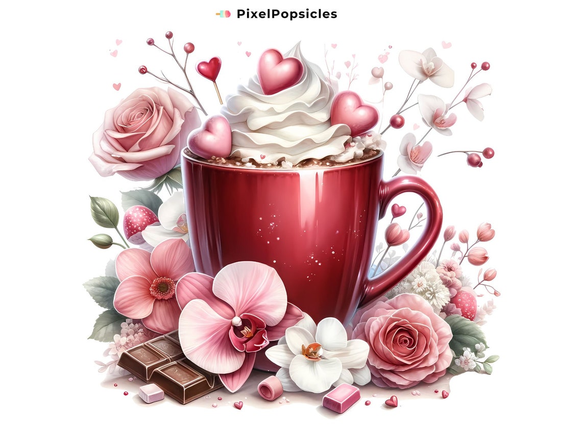 Love Hot Chocolate Clipart 11 High Quality Pngs, Memory Books, Junk ...