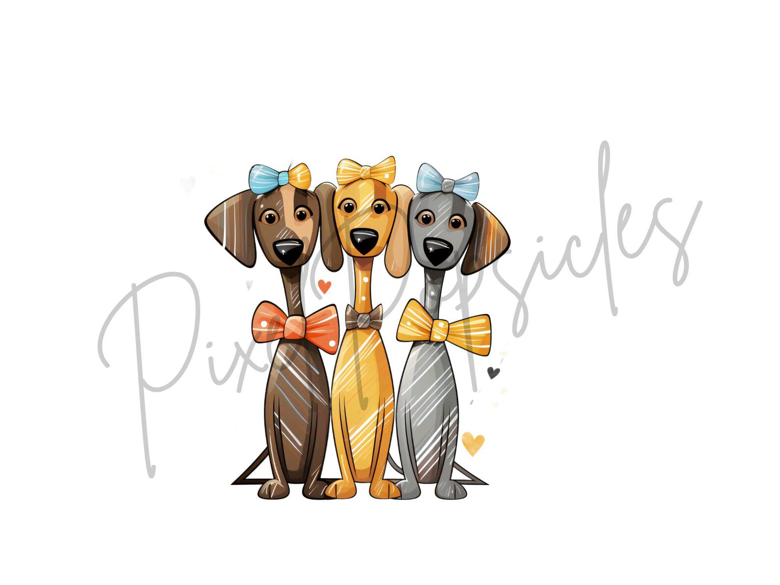 Whimsical Cartoon Dog Art Print: Playful Canine Illustration (digital ...