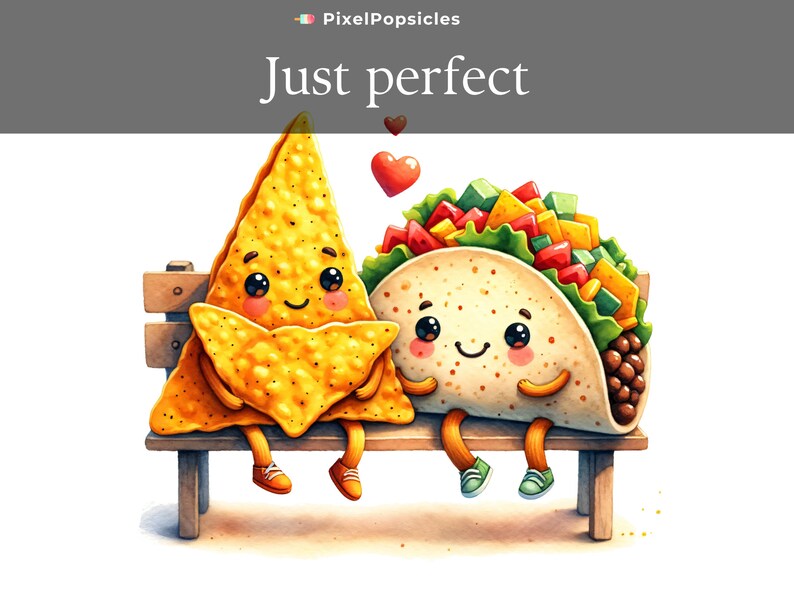 15 Watercolor Png Cute Perfect Pair Food Valentine Clipart, Hamburger ...