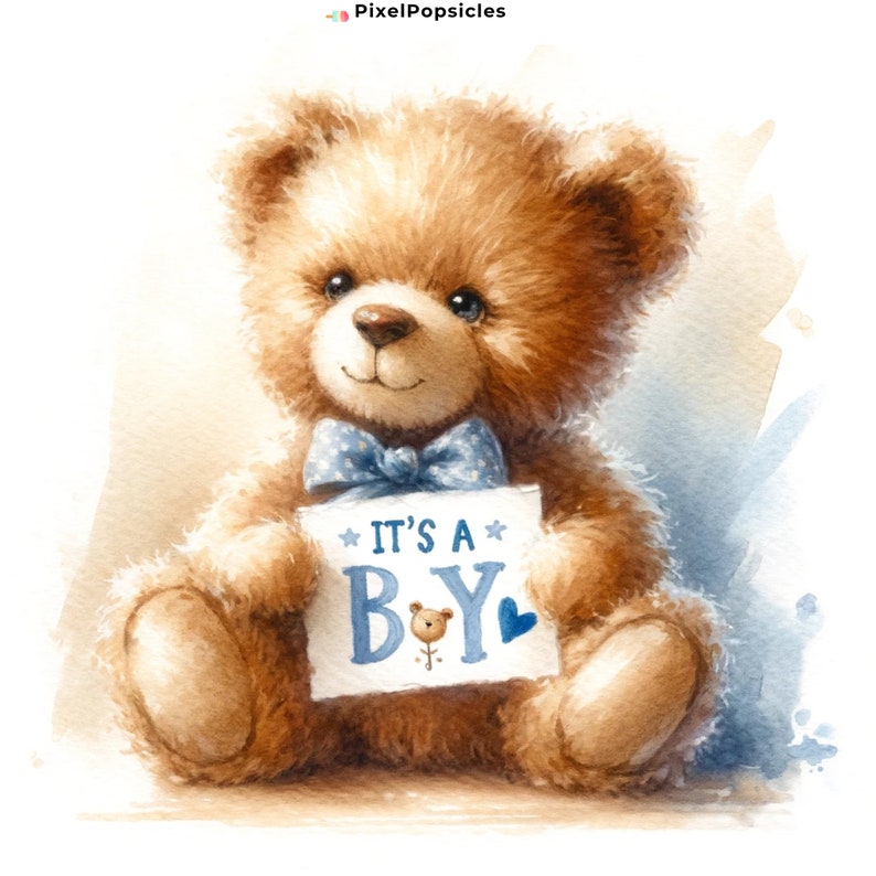 Gender Reveal Clipart Bundle 12 JPG Images for Party Decor, Invitations ...