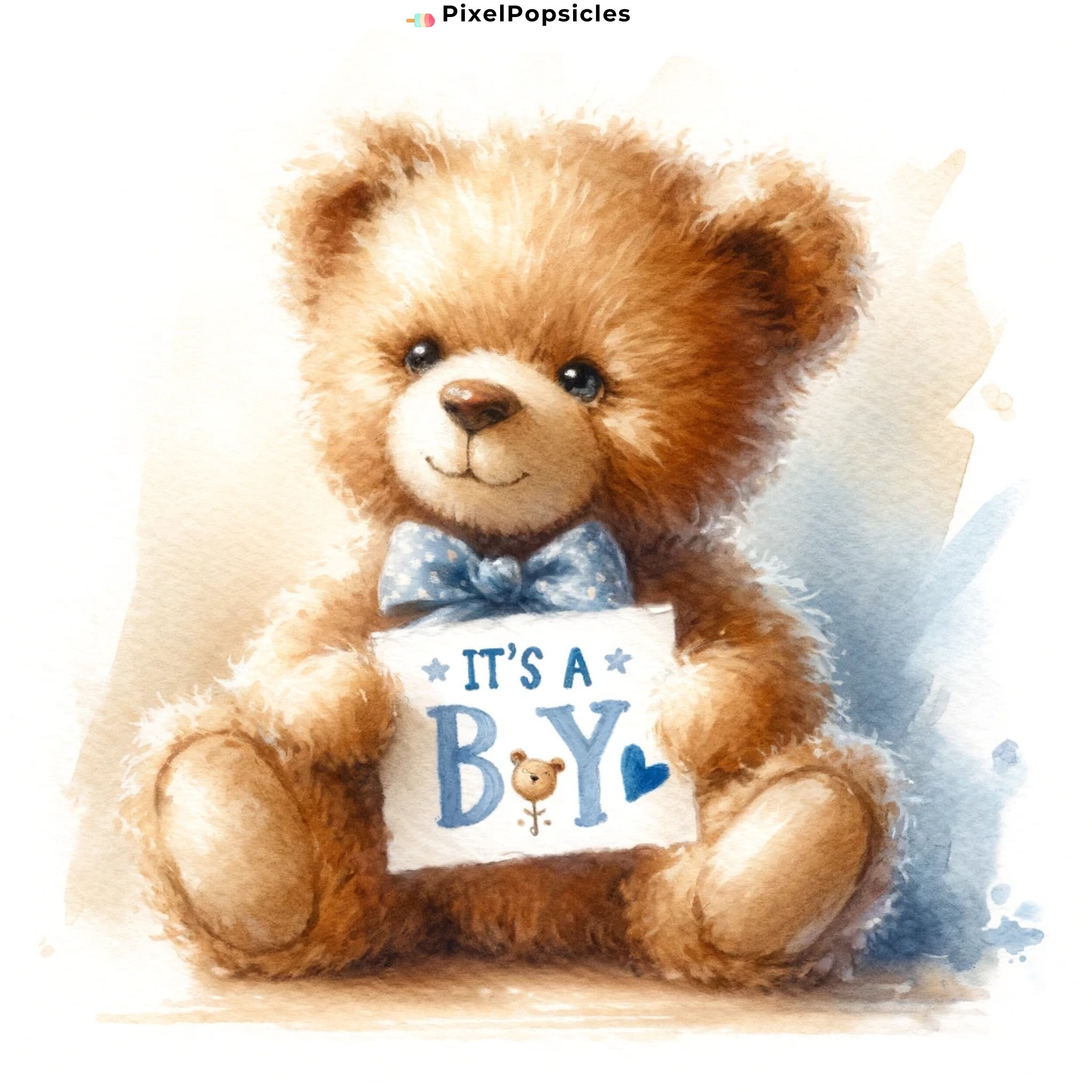 Gender Reveal Clipart Bundle 12 JPG Images for Party Decor, Invitations ...