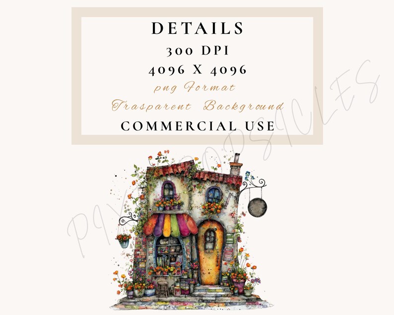 Whimsical Fantasy Bookstore Clipart Bundle - Marigold Storefront PNG ...