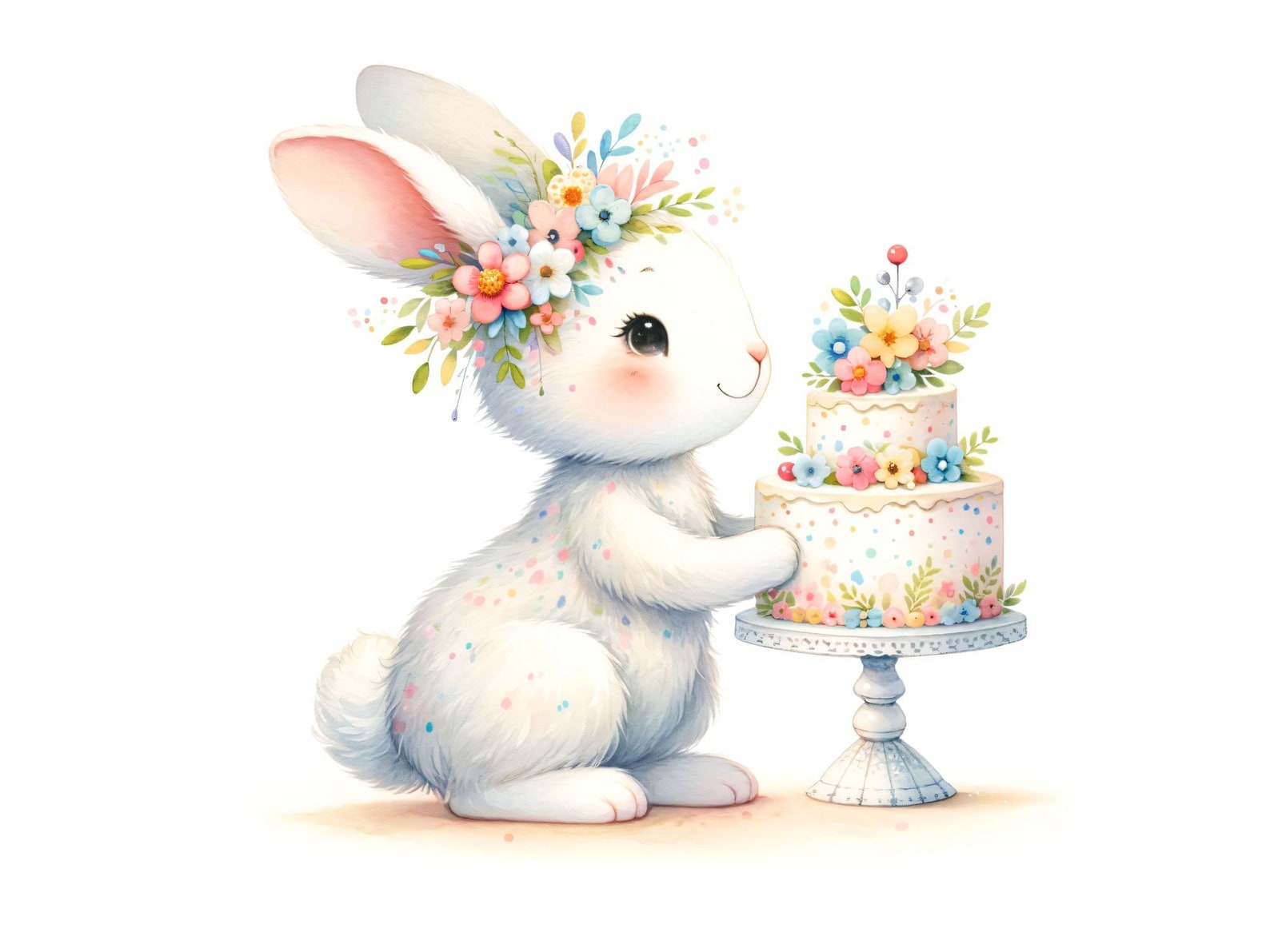 14 Cute Bunniesjpg Sweet Bunnies Spring Floral Bouquets Nursery Decor ...