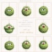 Grumpy Green Christmas Monster Ball Clipart: 15 PNG Ornaments (digital ...