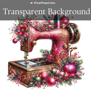 Christmas Sewing Machine PNG Clipart, Holiday Planner Graphics (digital ...