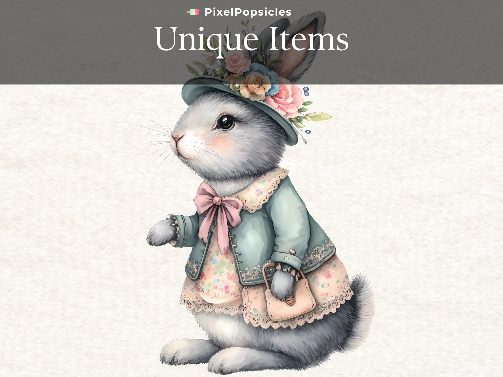 Watercolor Bunny Clipart Cute Animal Transparent Pngs for Nursery, Cute ...