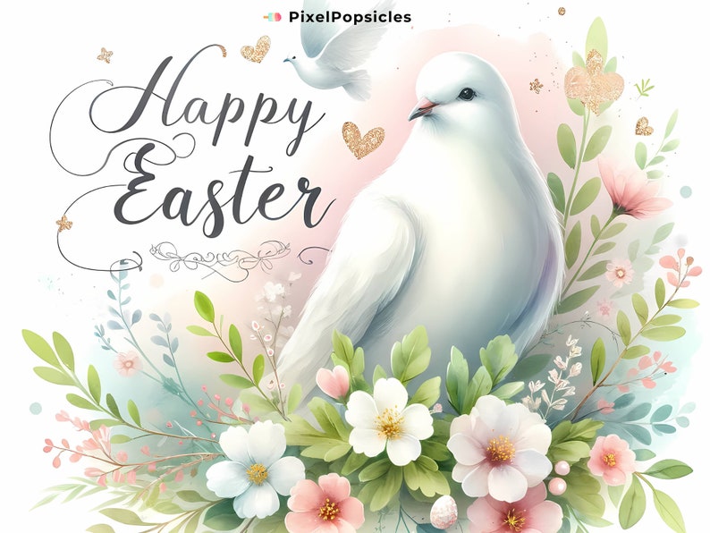 Happy Easter Clipart Bundle 15 JPG Images for Party Decor, Invitations ...