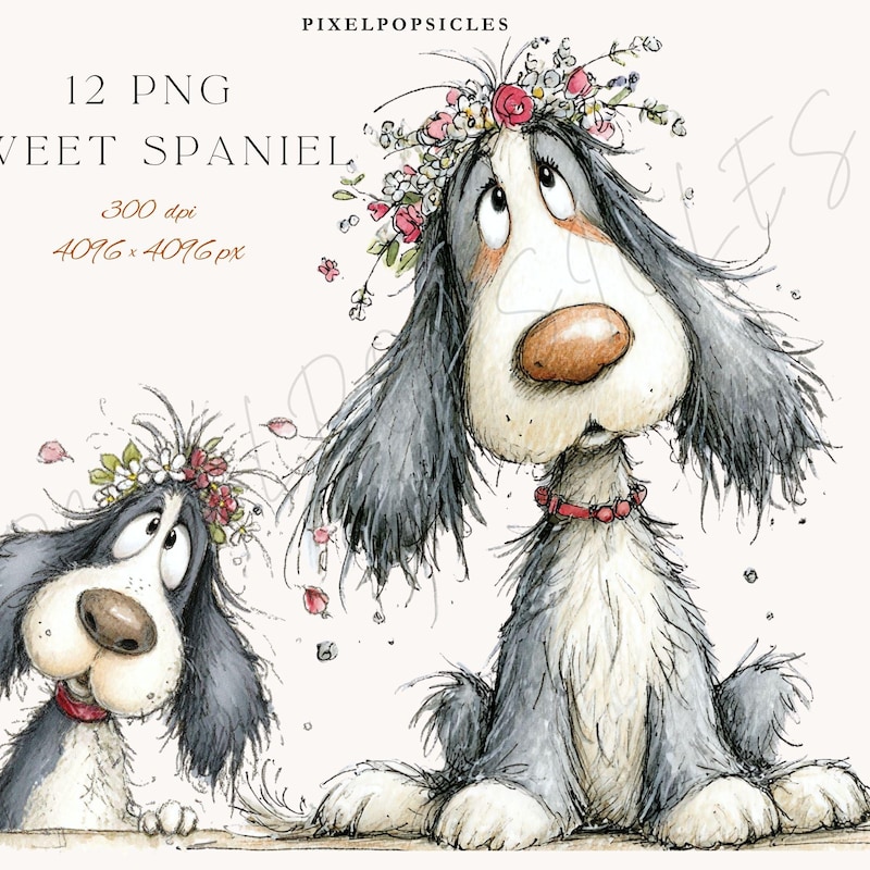 Abstract Dog Art Cute - Etsy UK