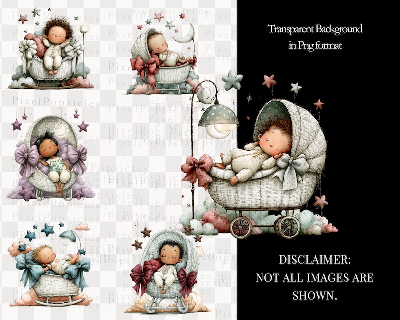 Sleeping Baby Watercolor Clipart: Infant Illustrations (digital ...