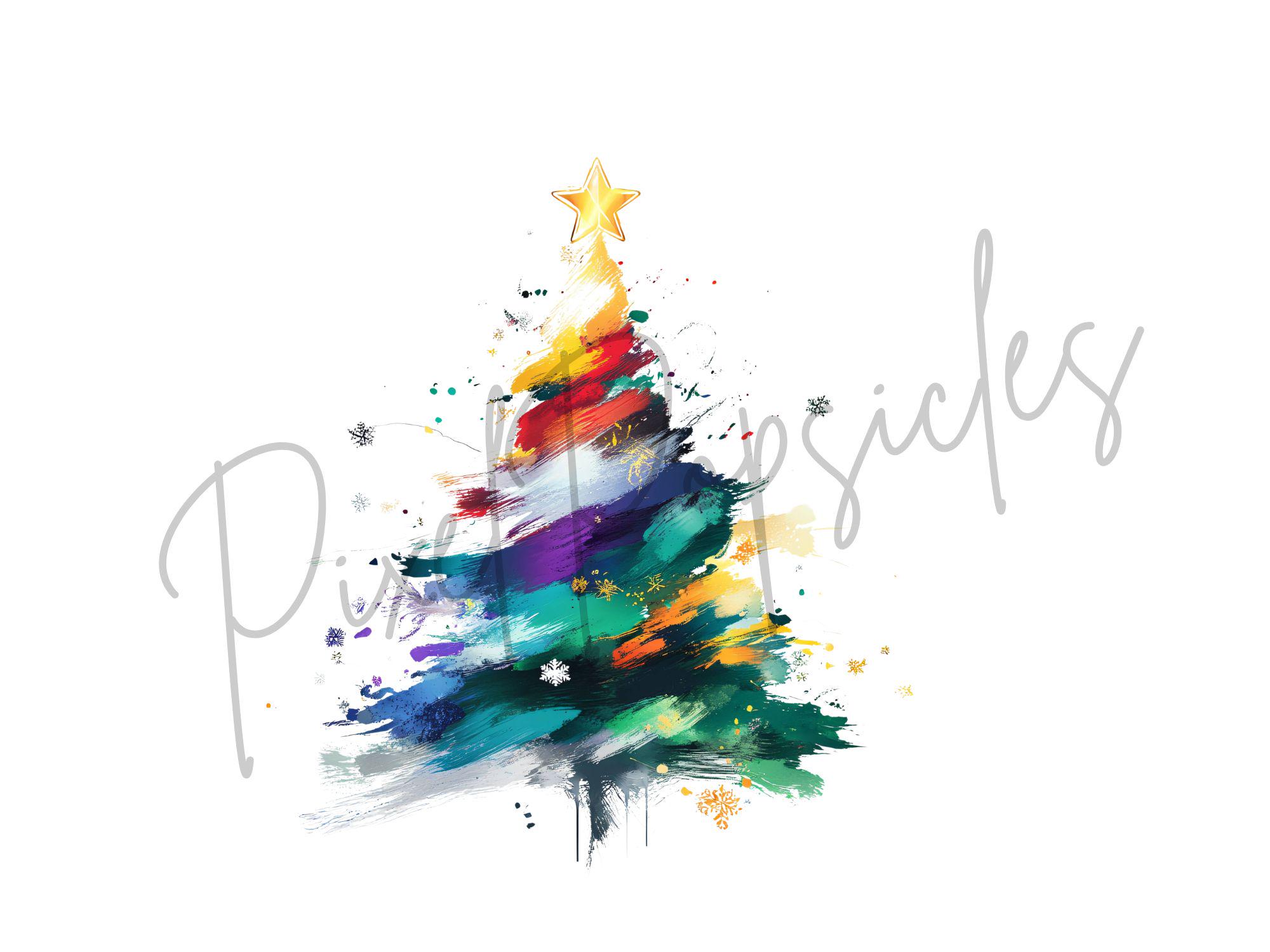 Christmas Tree Clipart: Festive Winter Holiday Graphics (digital ...