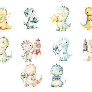 Cosmic Dinosaur Art Print: Galactic Dino Nursery Decor (digital ...