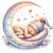10 Sweet Dreams Baby, Watercolor Clipart Jpg, Newborn Children, Girl ...