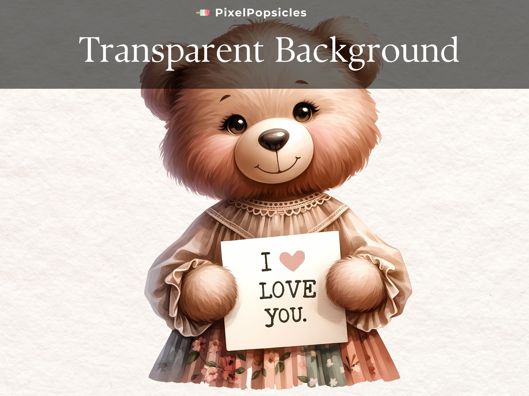 Teddy Bear Clipart PNG Images Nursery Art Digital Download Watercolor ...