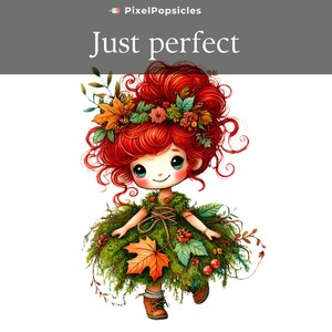 18 Fall Little Girl Watercolor Autumn Clipart Bundle, Cozy Fall Clipart ...