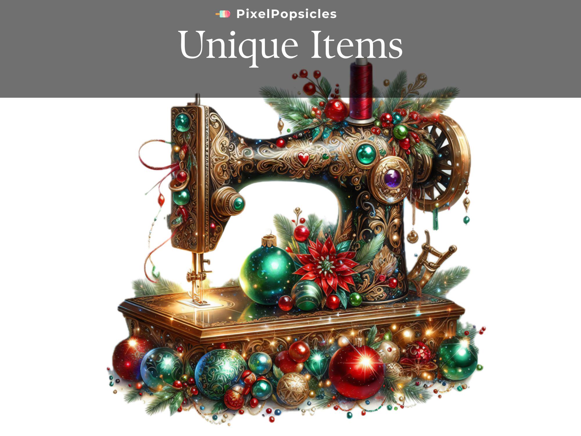 Christmas Sewing Machine PNG Clipart, Holiday Planner Graphics (digital ...