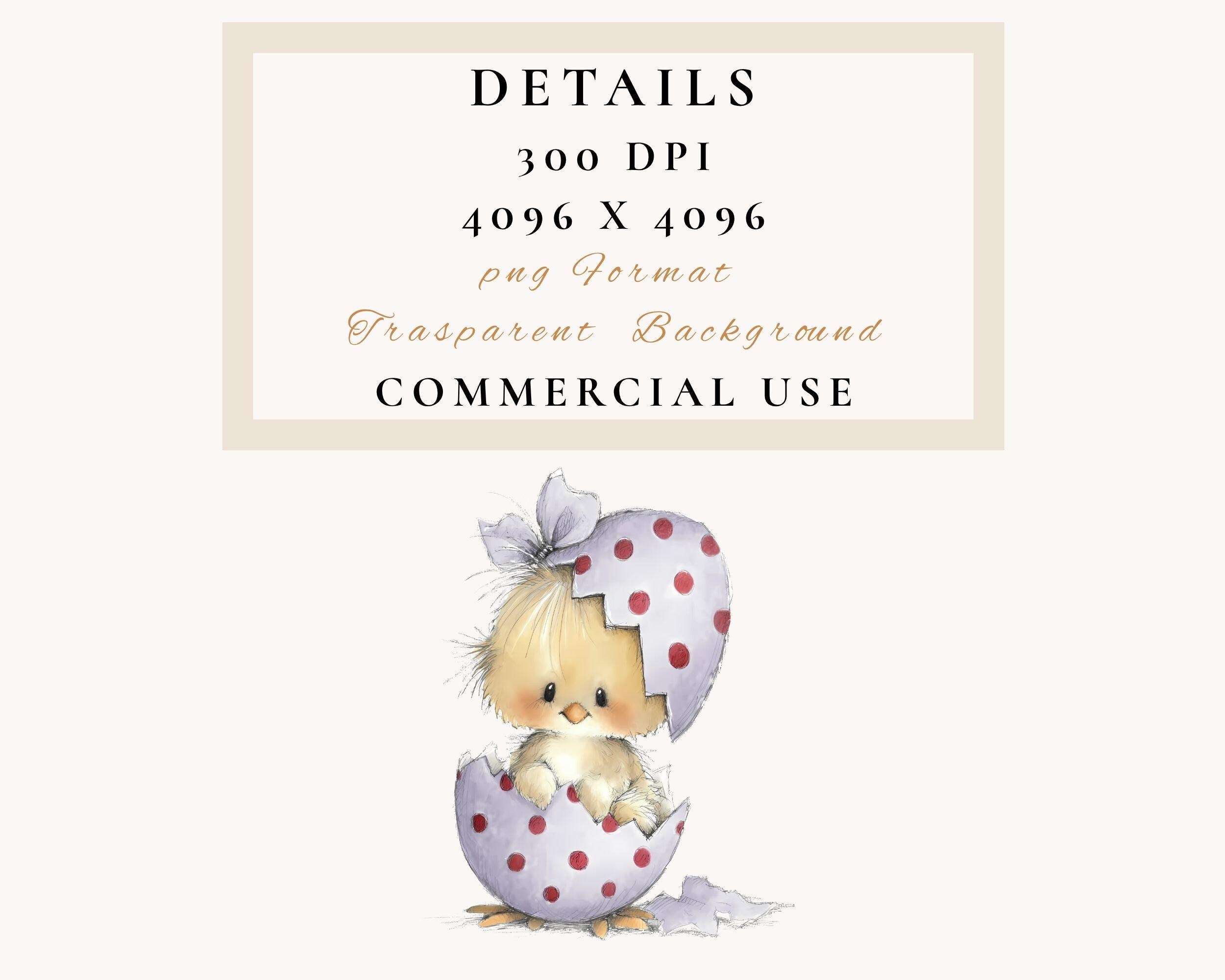 Easter Chick Clipart Bundle: Watercolor Spring Pngs (digital Download ...