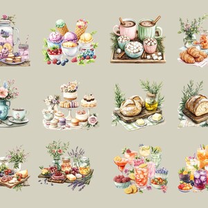 14 Colorful Food Clipart Bundle, Vibrant Digital Illustrations Fruits ...