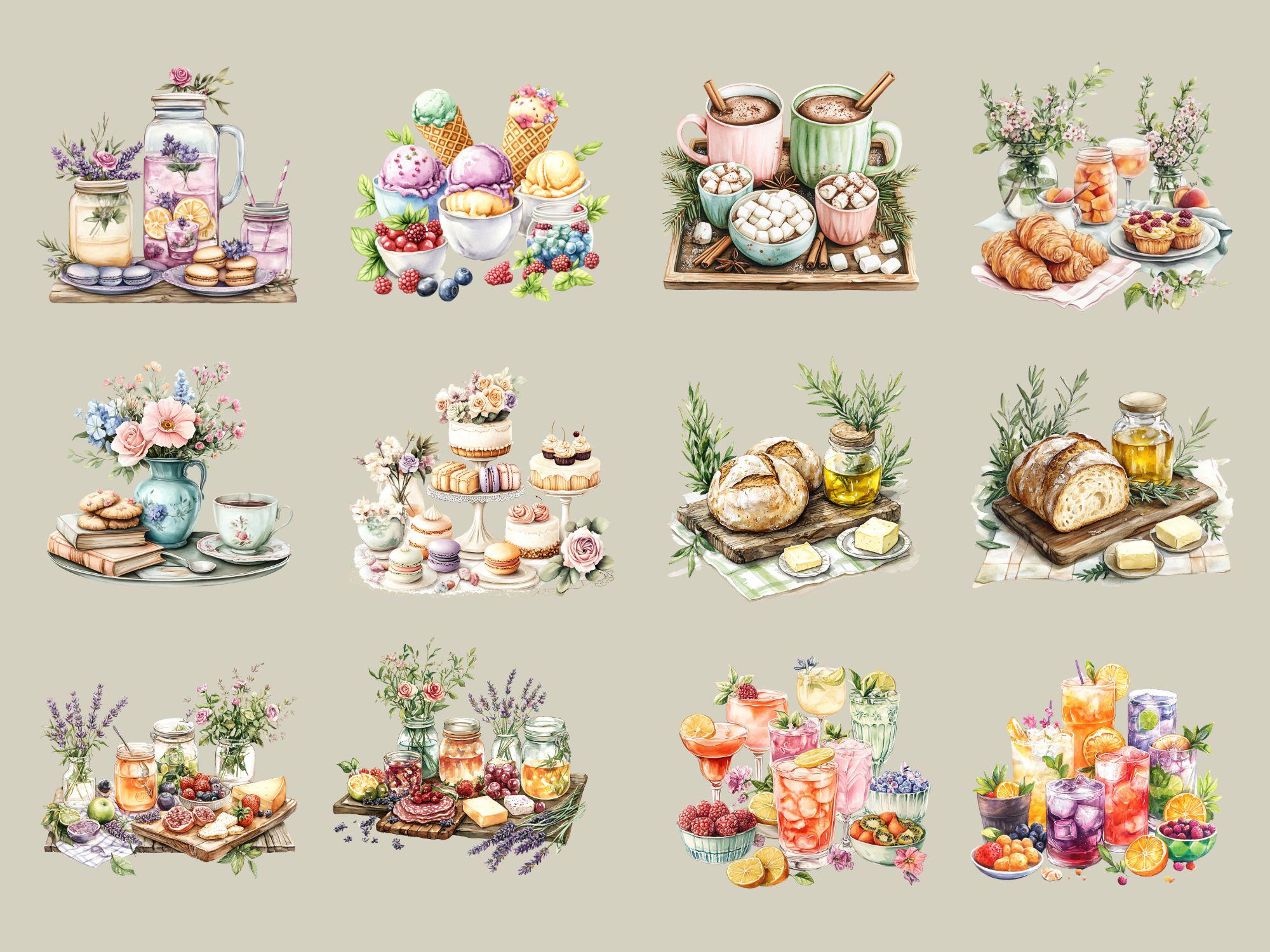 Colorful Food Clipart Bundle: Vibrant Digital Illustrations (PNG) - Etsy