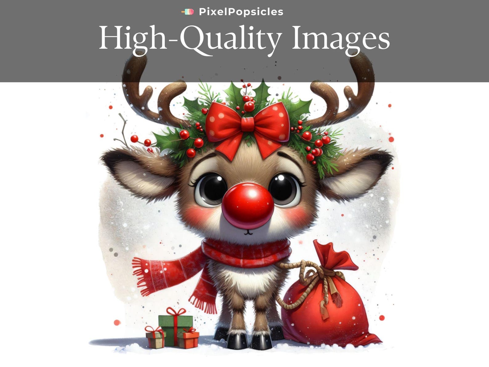 Santa and Rudolph Clipart: Festive Christmas Gnomes (12 PNG Files) - Etsy