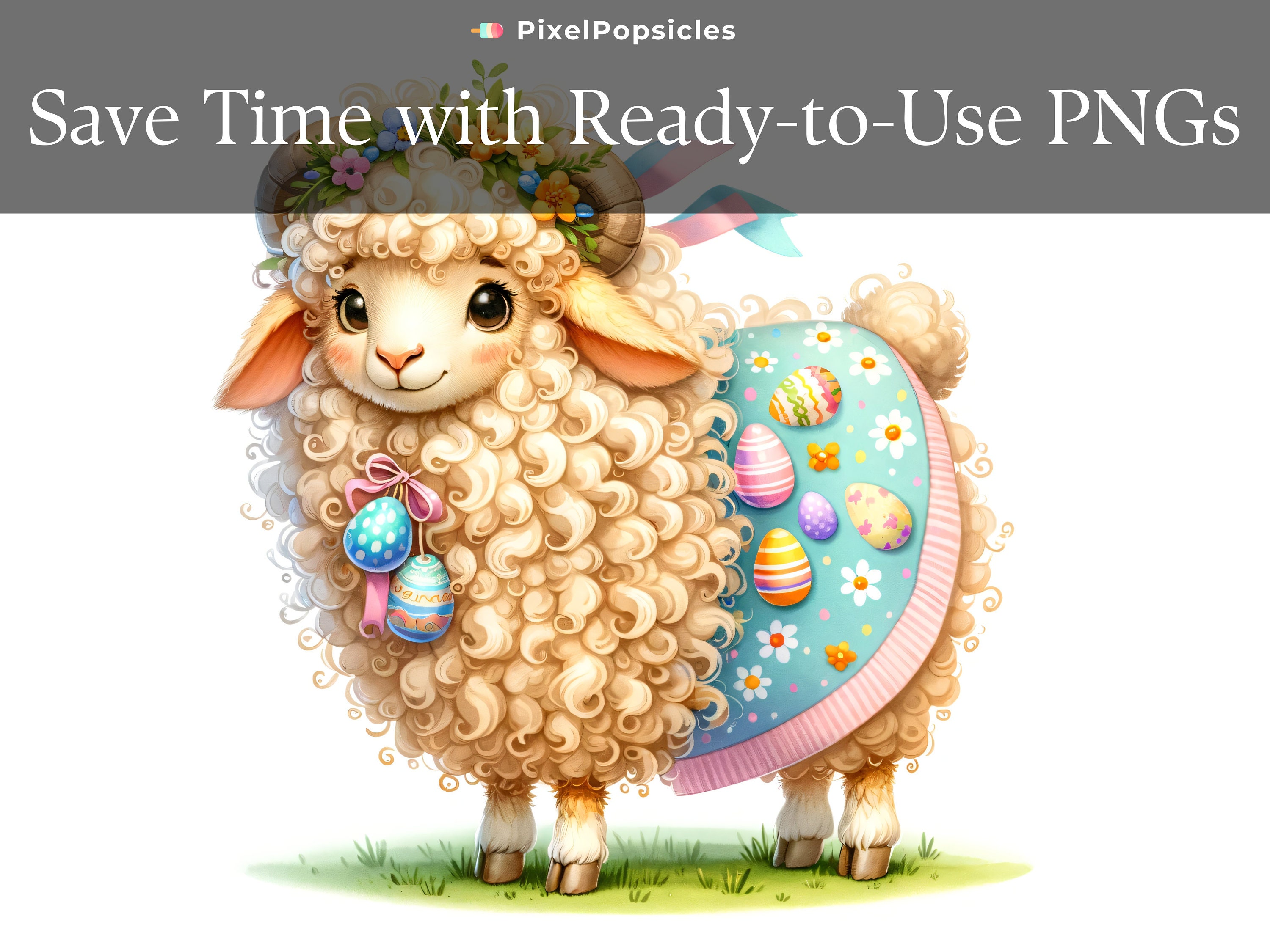 11 Cute Easter Sheep Png, Easter Lamb Clipart Png, Scrapbooking, Card ...