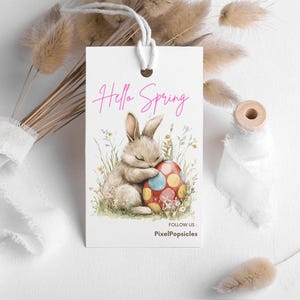 Cute Bunnies With Eggs Clipart – Adorable Easter JPG Bundle, Whimsical ...
