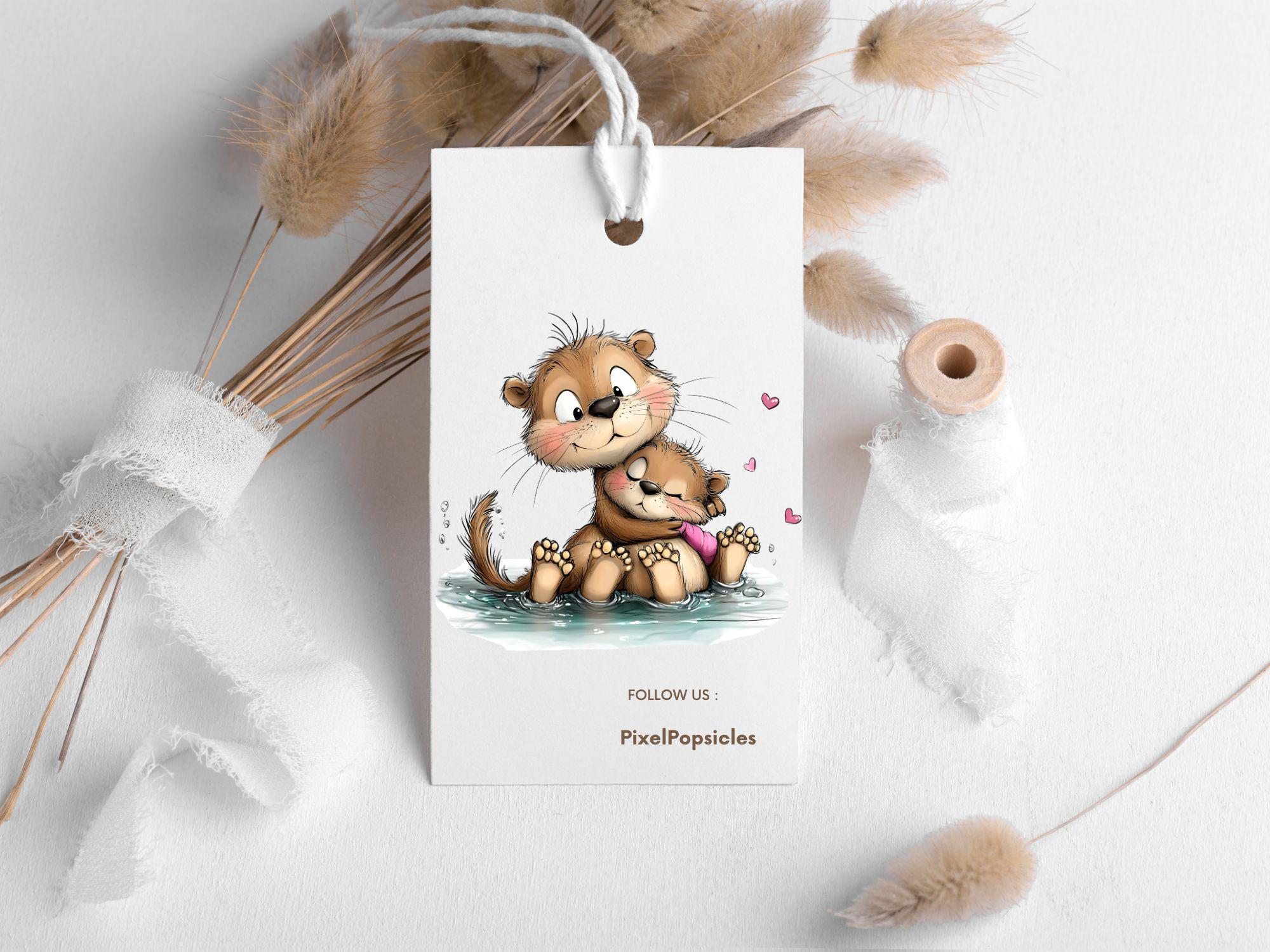 Watercolor Mom Baby Animal Clipart: Mother's Day PNG Illustrations ...