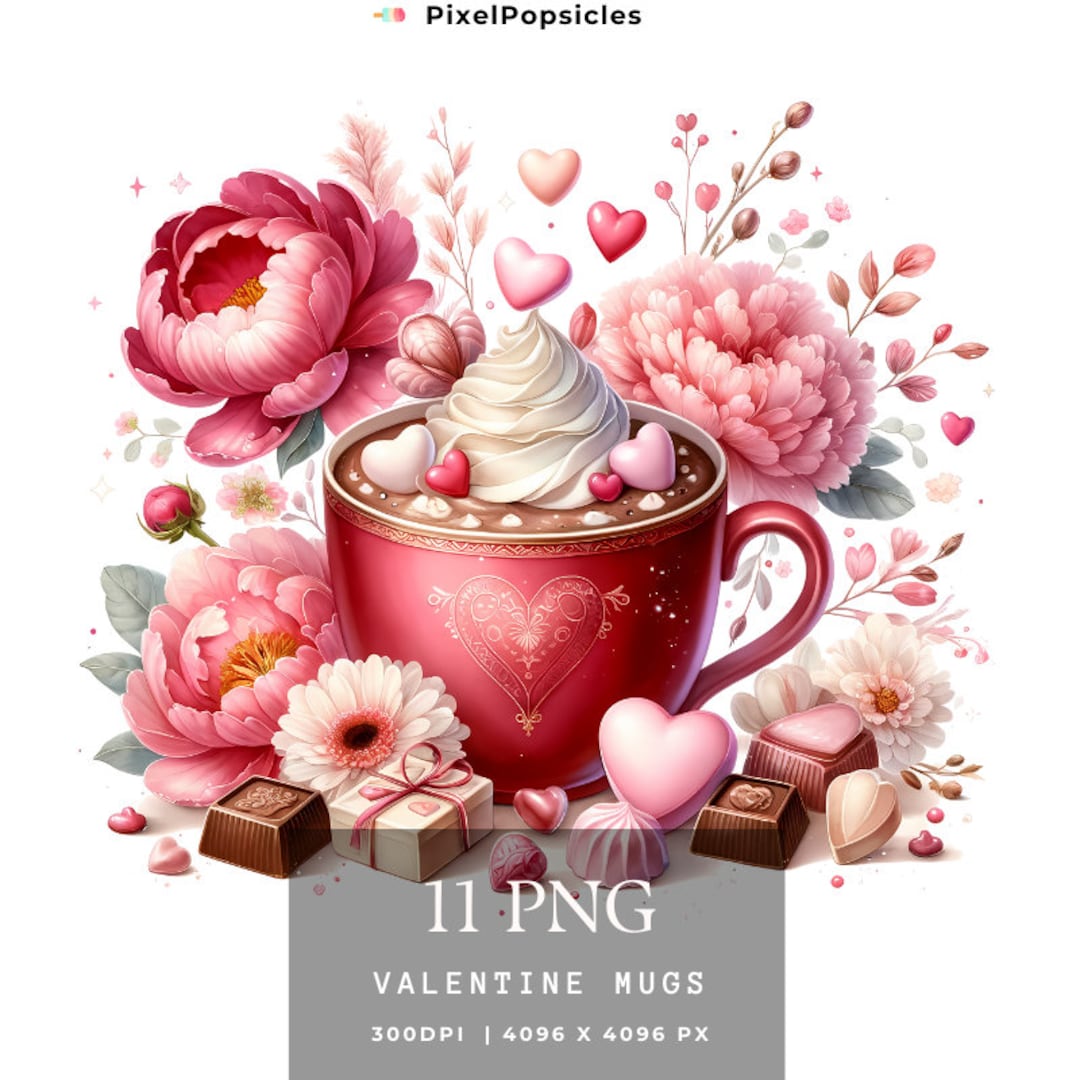 Love Hot Chocolate Clipart - 11 High Quality Pngs, Memory Books, Junk ...