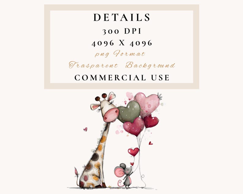 Valentine Animals Watercolor Clipart Bundle (digital Download) 1# - Etsy