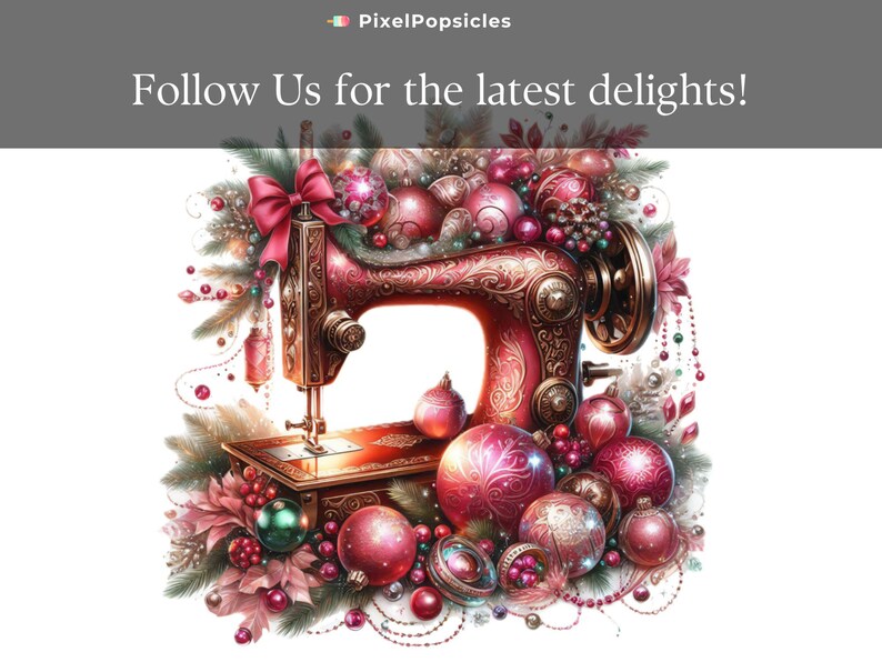Christmas Sewing Machine PNG Clipart, Holiday Planner Graphics (digital ...