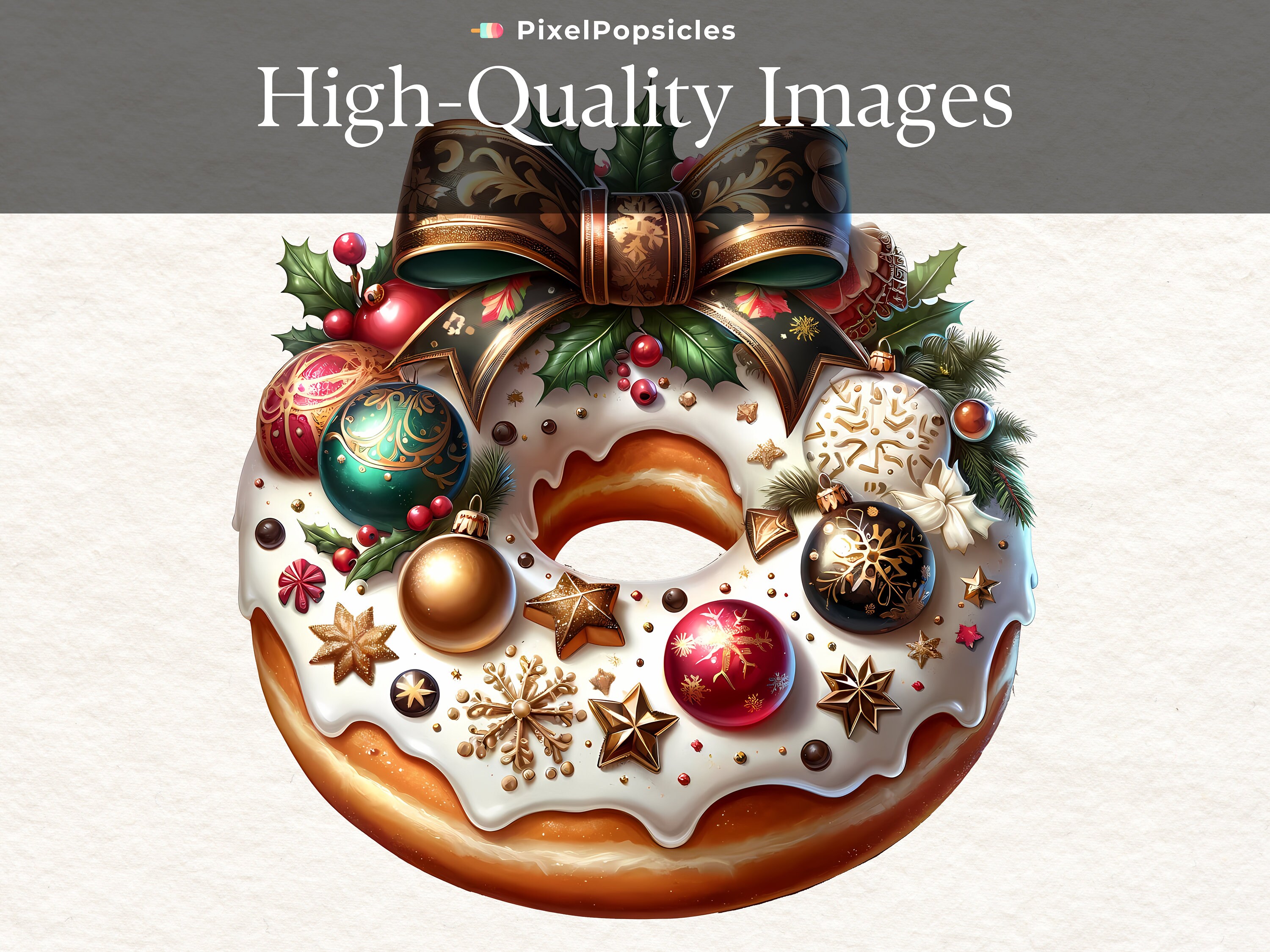 Christmas Sweets Clipart 10 PNG Bundle, Holiday Treats Graphics ...