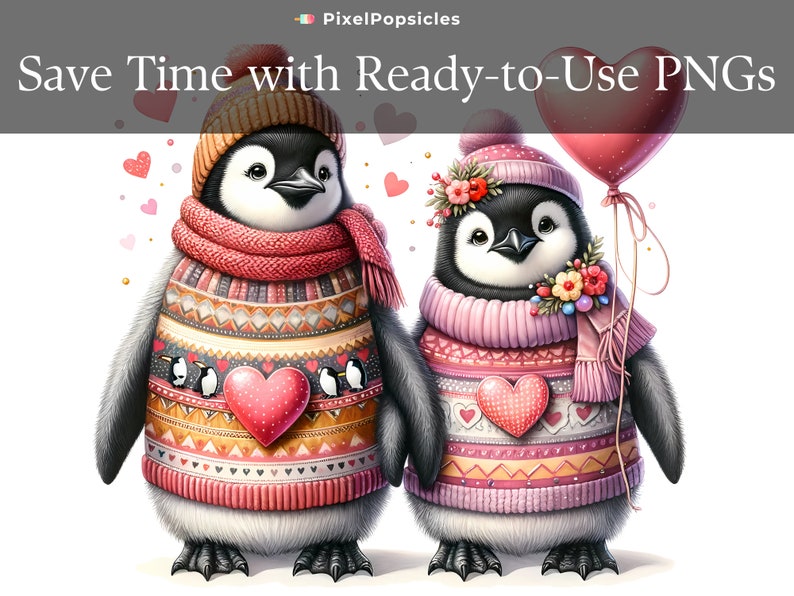 10 Valentines Watercolor Clipart PNG Bundle , Cute Valentines Day ...