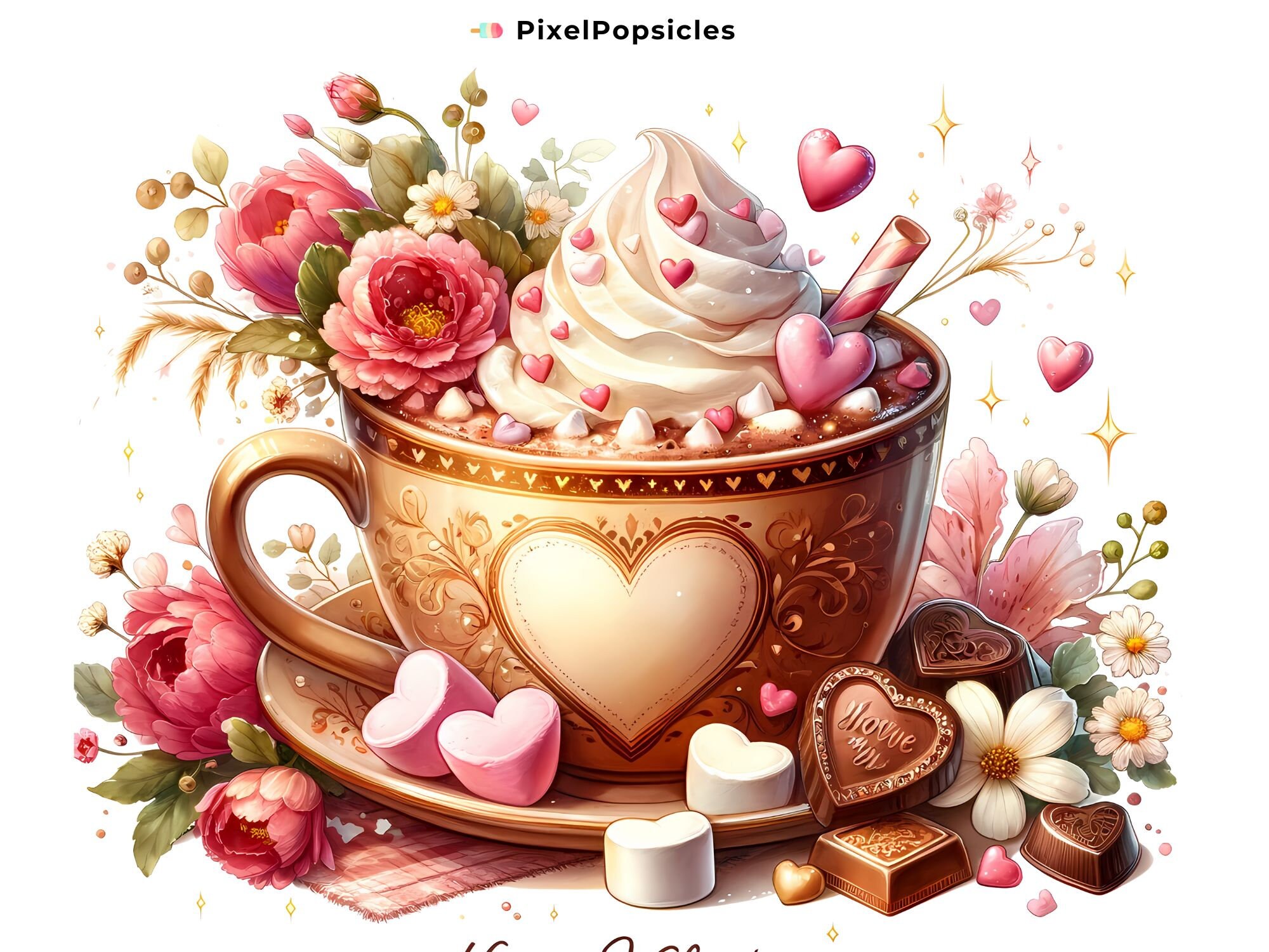Love Hot Chocolate Clipart 11 High Quality Pngs, Memory Books, Junk ...