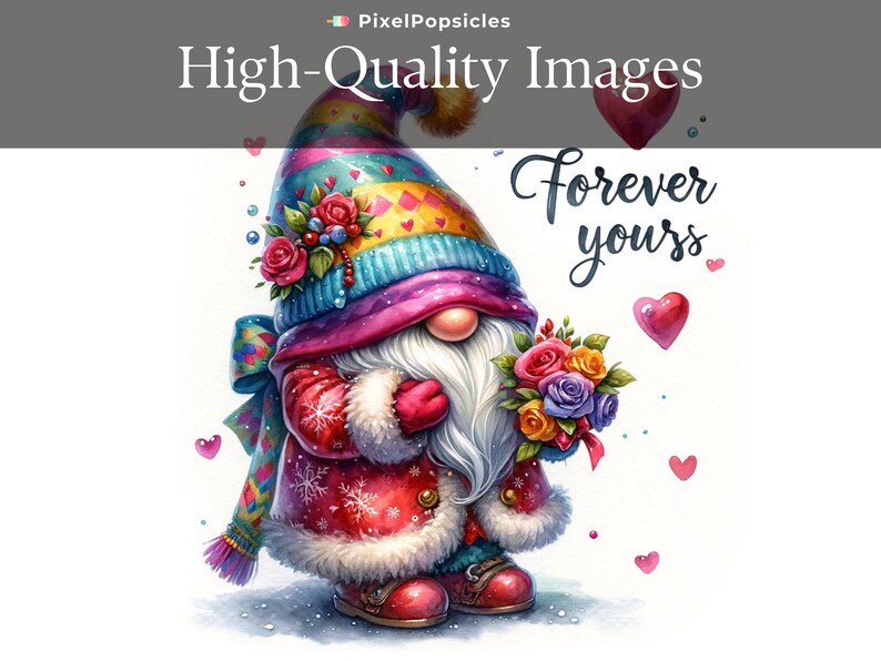 Valentines Gnome Clipart Bundle, Valentines Clipart, Valentines Png ...
